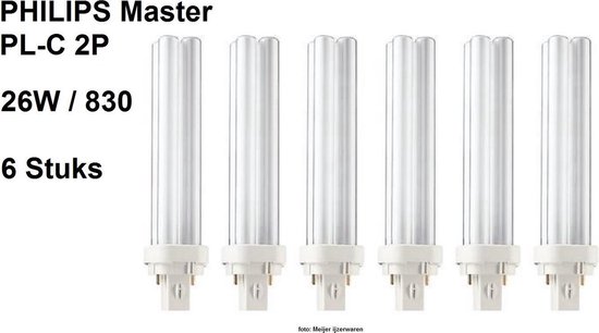 Philips Master PL-C 26W/830/2P (6 Stuks) | bol.com