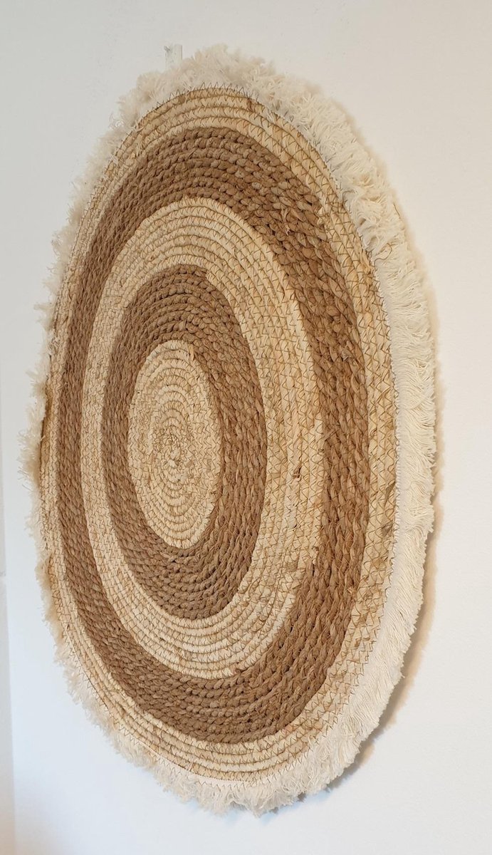 Rond kleed 2 kleuren met Kwastjes - 68 cm | bol.com