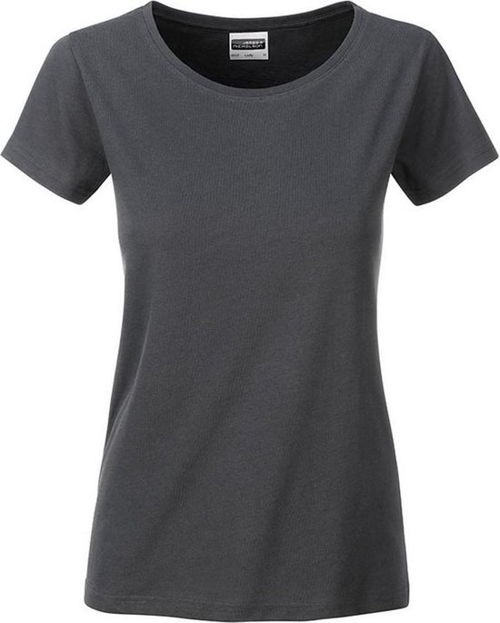 James and Nicholson Dames/dames Basic Organic Katoenen T-Shirt (Grafiet ...