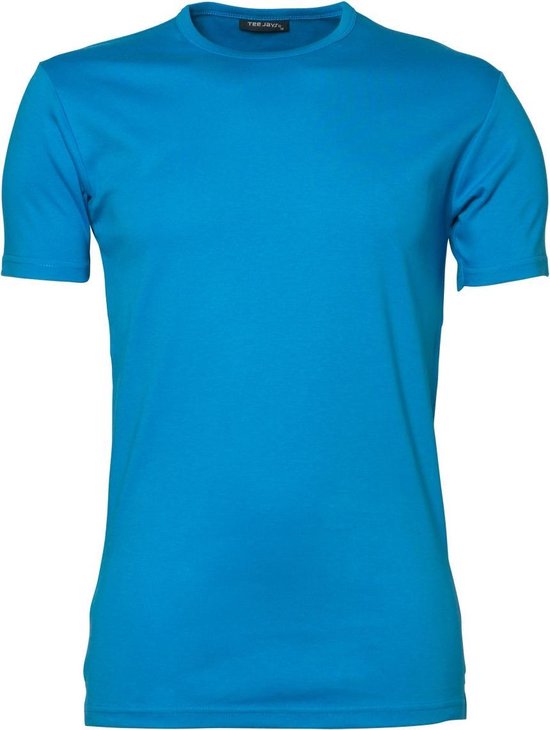 Tee Jays Hereninterlock T-Shirt met korte mouwen (Azuurblauw) | bol