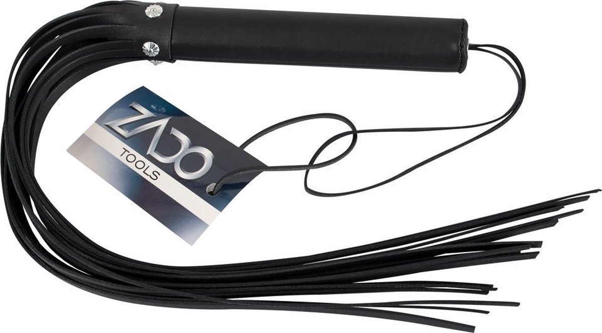 ZADO – 62 cm Lederen ‘Rawhide’ Flogger Zweep voor de Zware Temming van ...