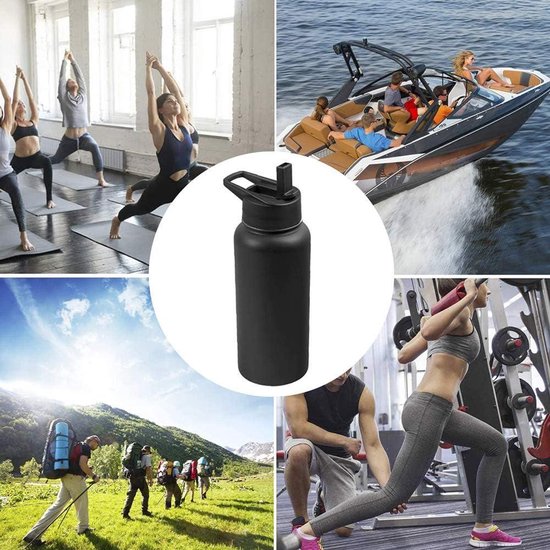 Inovra Plus - Bekerdekselset met strodeksel en flip-rietje, breed hals ...