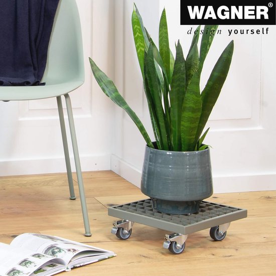 Plantentrolley voor binnen en buiten - 29 x 29 x 9,5 cm - Gecoat stalen ...