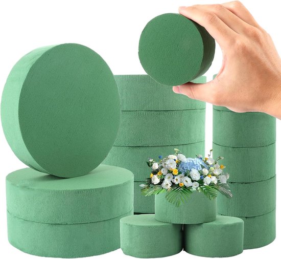 Pack of 16 Round Stick Sponge - 2 Sizes - 8 x 4 cm and 16.5 x 4 cm ...