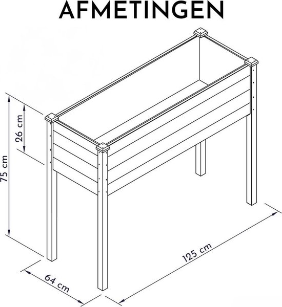 Thuys – Moestuinbak Op Poten – Kweektafel – Kweekbak – Bloembak ...
