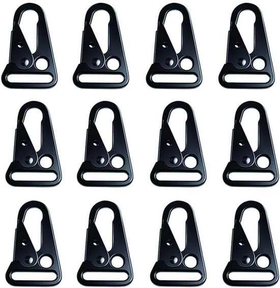 Olécranon-haken - Tactische karabijnhaak - 12 stuks - Zwart | bol