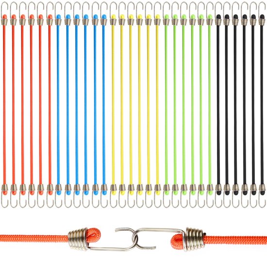 Expander met haken - 30 stuks - 5 kleuren - veelzijdig | bol