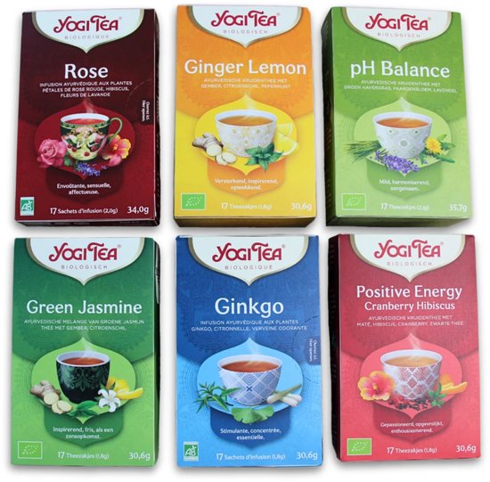 Yogi Tea - Ice Tea Time Pakket - 6 pakjes x17 theezakjes - Heerlijke ...