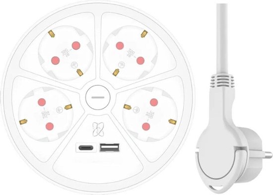 Thuys – 6 – Voudige Design Stekkerdoos Met 1,5m Kabel En Schakelaar ...