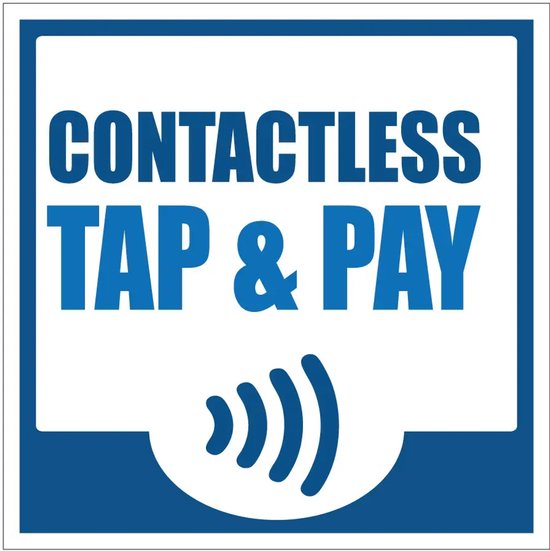 Contactless tap & pay sticker - 20 x 20 cm | bol