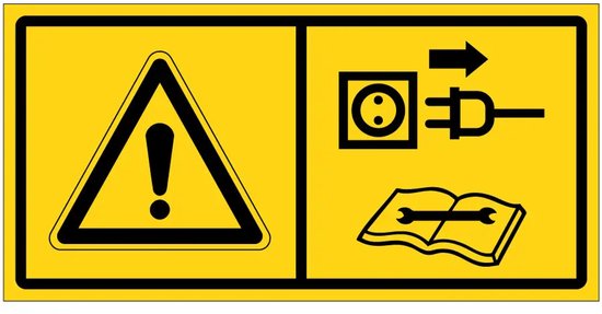 Trek stekker uit stopcontact machine sticker - 10 x 5 cm | bol