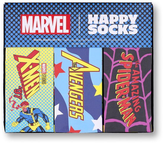 Happy Socks MARVEL™ Collector's 9-Pack Gift Set mt 41-46 | bol