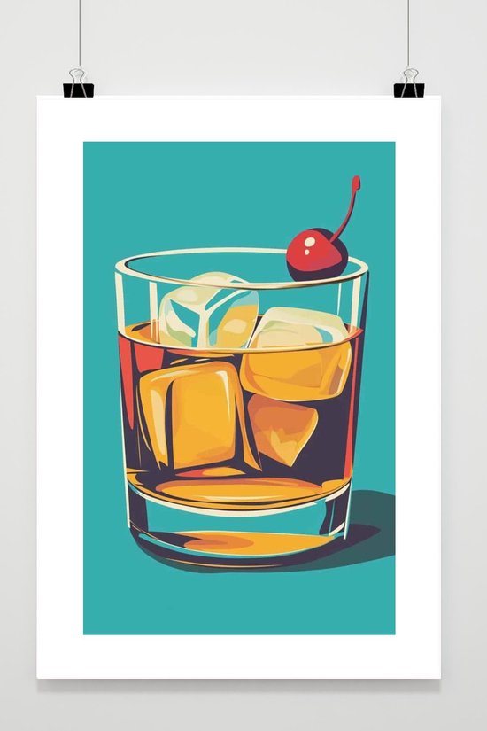Whisky Poster - Kers - Kunst - Pop Art - Eten - Drank - Kleurrijk ...