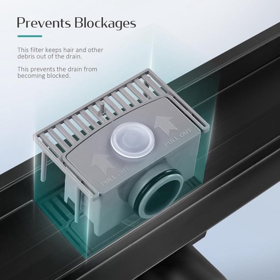 600mm 304 Stainless Steel Long Invisible Linear Shower Drain with Odor ...