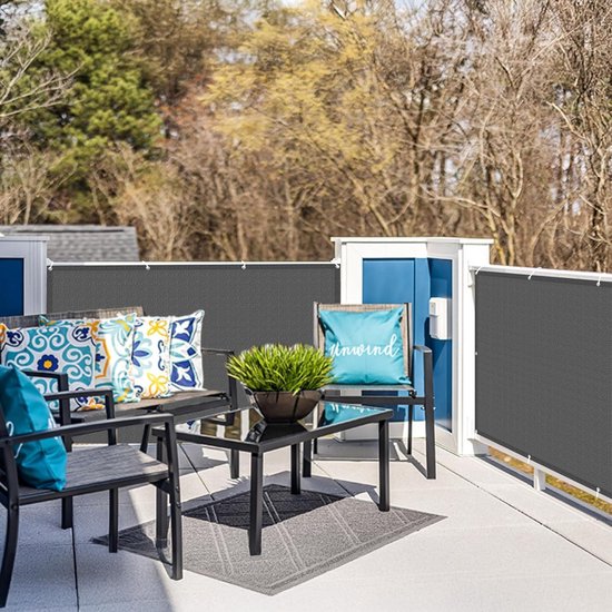 Balcony Privacy Screen 0.75x3m - Waterproof Fence Cover (PES ...