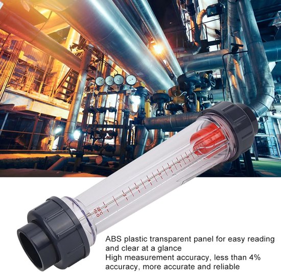 Flat Interface Liquid Flowmeter Fluid Analysis Meter ABS Tube Flow ...