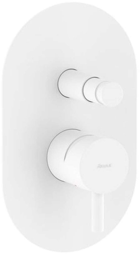 Ravak Espirit - Inbouwkraan, voor 2 functies, met behuizing, mat wit ...