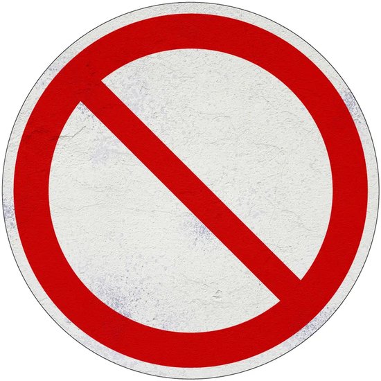 Algemeen verbod verbodsbord - P001 - Sign Again materiaal - 20 cm | bol