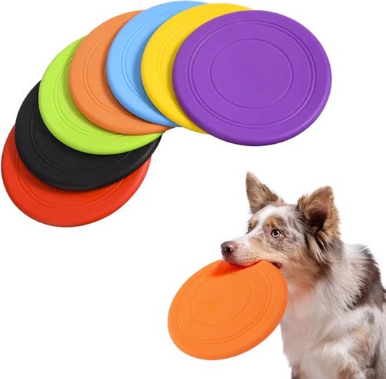 Frisbee - Hondenspeelgoed voor hond - Zacht siliconen - 7 stuks - 17.8 ...