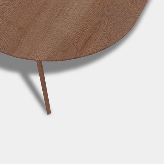 Tafel Plat Ovaal Eikenhout - Hout Onderstel - Cinnamon | bol