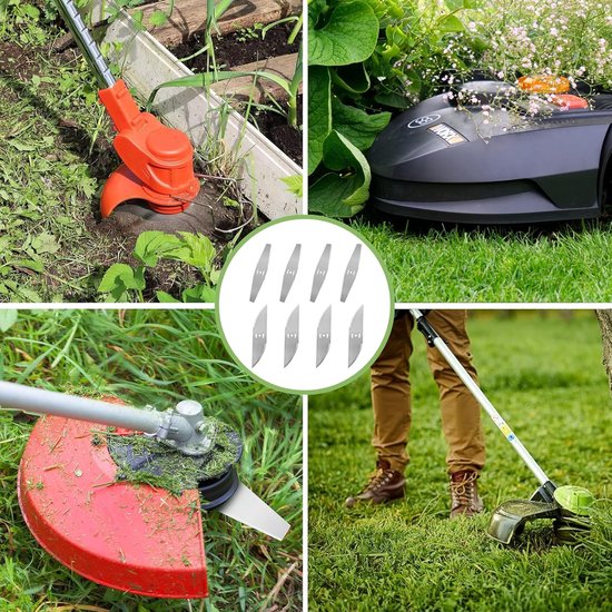 16 Stuks Roestvrijstalen Grastrimmer Messen: Metalen Mes Voor ...