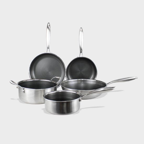 Cook & Pan - Honey Pannenset 5-delig - Inductie Pannen- PFAS-vrij - 7 ...