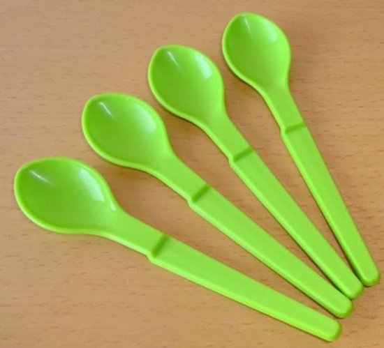 Tupperware Hangaanlepels - Eierlepel set van 6 - Plastic lepeltjes | bol
