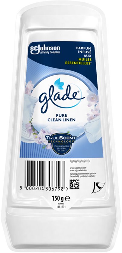 Glade - Gel - Pure Clean Linen - 150 g - Bulkverpakking - 20 stuks | bol