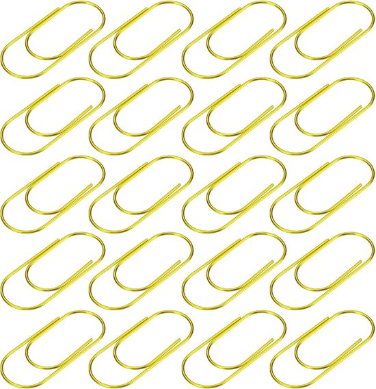 30 stuks paperclips - brede gecoate grote clips met doos - houd de ...
