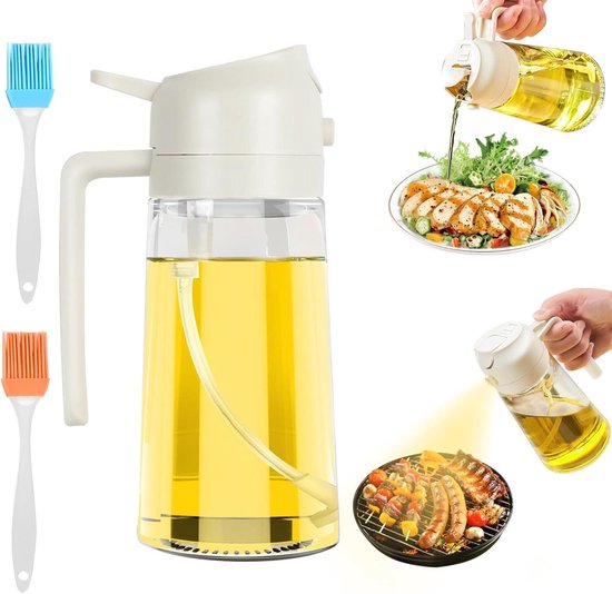 Allecto Plus - Oliespuitfles 470 ml voor koken en bakken - Glazen ...