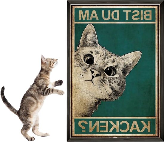 Allecto Plus - Grappige Wanddecoratie voor Badkamer met Vintage Kat ...