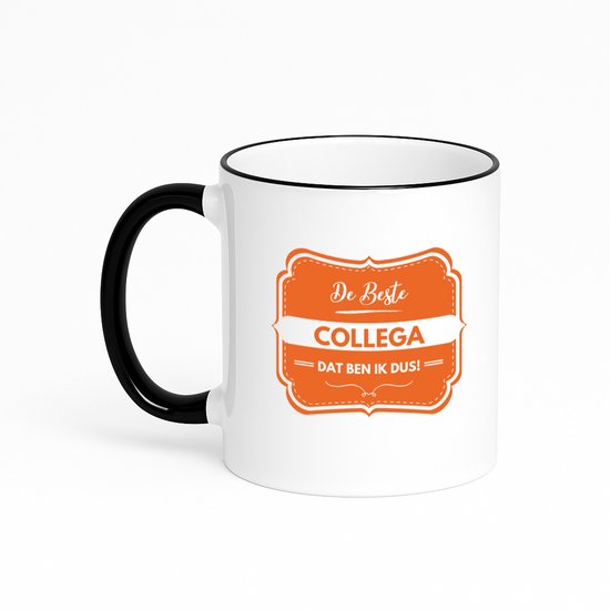 Hacebo® - De beste collega, dat ben ik dus koffiebeker met gekleurde ...