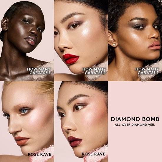 Fenty Diamond Bomb Highlighter - Pink Ice - 3D glitterende sluier | bol