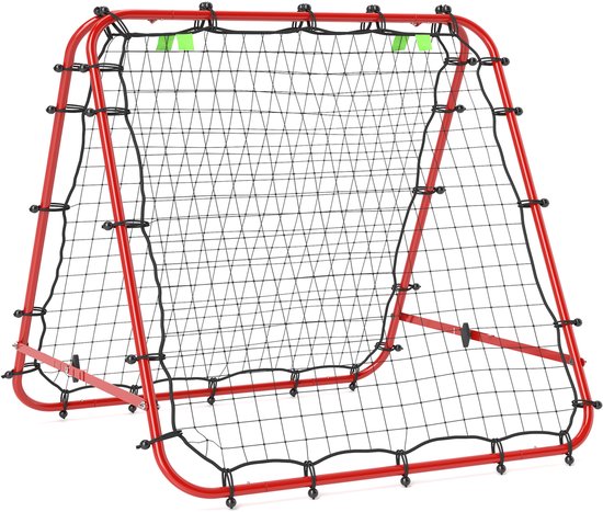HOMCOM-Fußball Rebounder-PE, Stahl--100L x 95T x 90H cm-Rot | bol