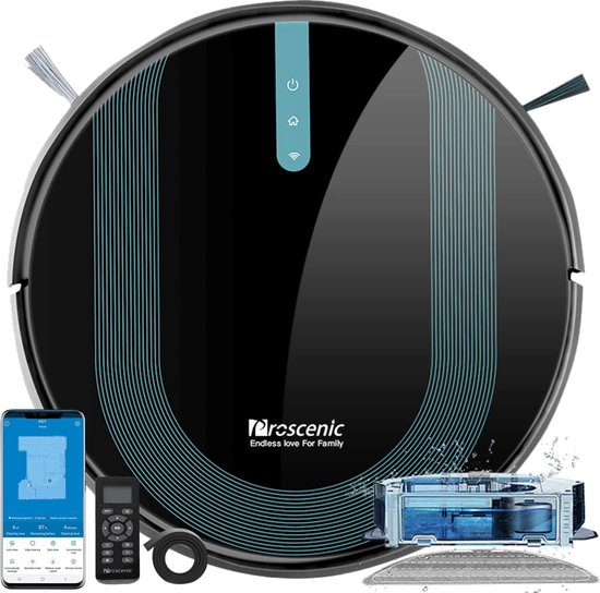 Proscenic Robotstofzuiger met Dweilfunctie - 3000 Pa - Alexa & Google ...