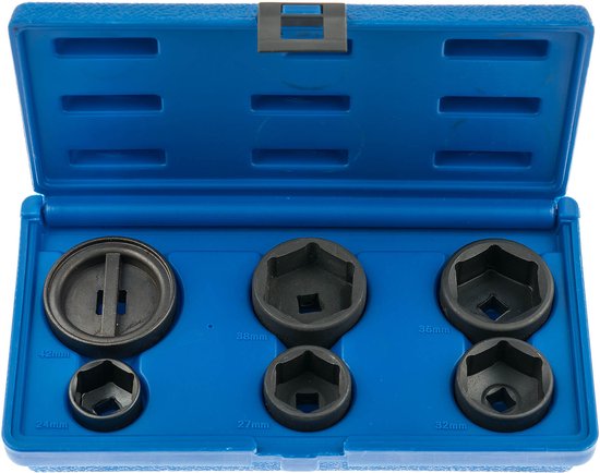 Oliefilter doppen set - Filterkappen set - 6 delig - Oliefilterdoppen ...