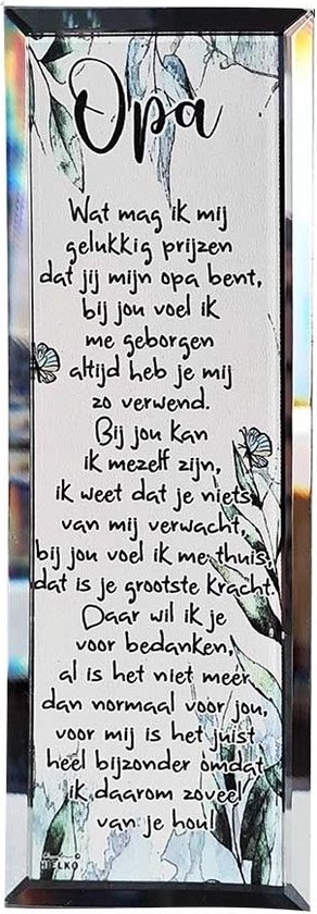 Gedichtenspiegel Lieve Opa - staand model - Mijn Schat - liefde - tekst ...