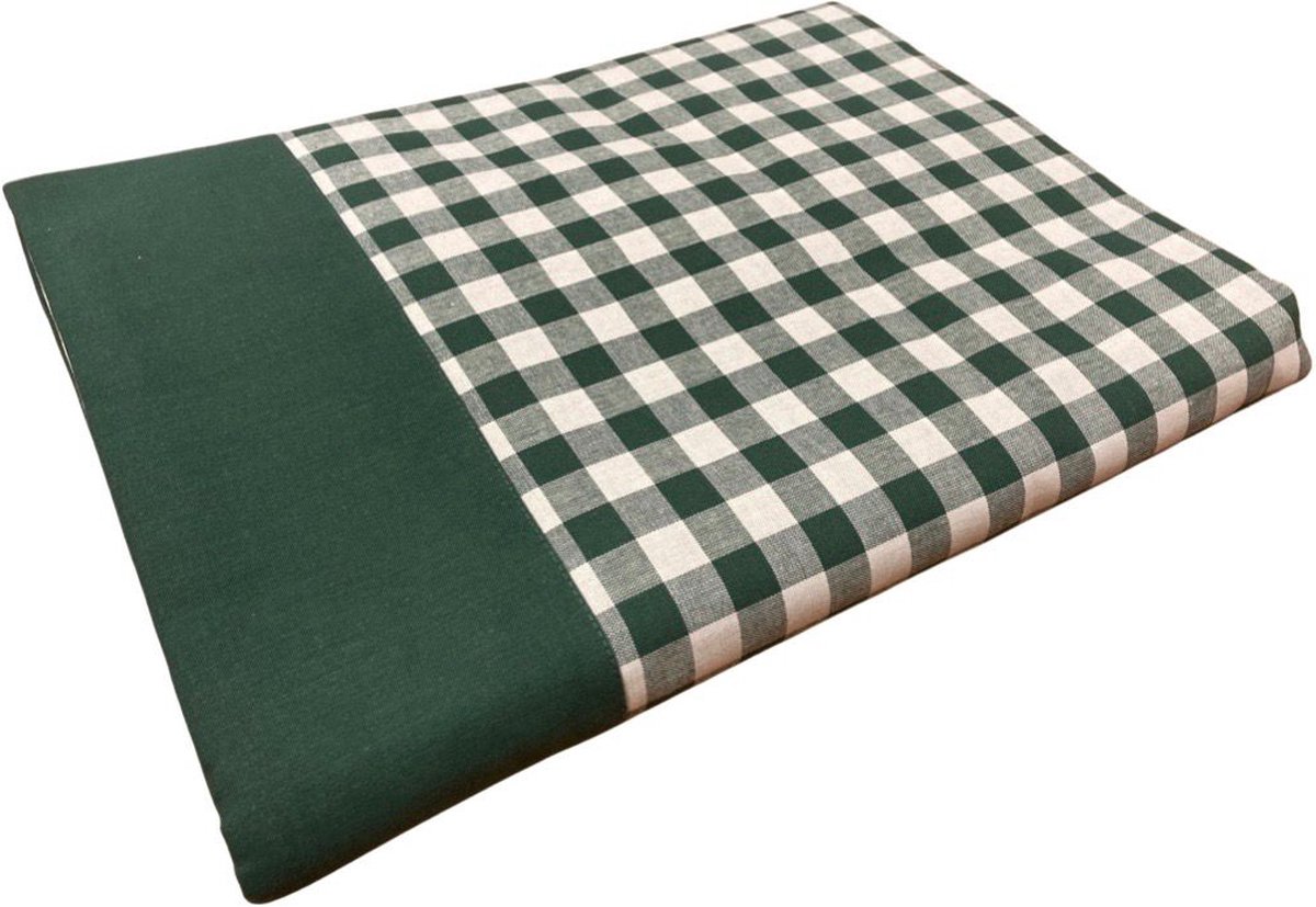 Tafelkleed Groene ruit met uni rand 150 x 360 | bol.com