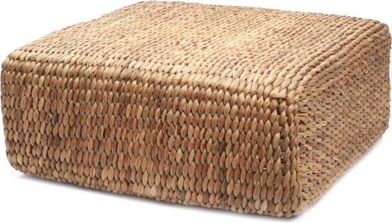 De Hyacint Poef Vierkant - Naturel - 60 | bol.com