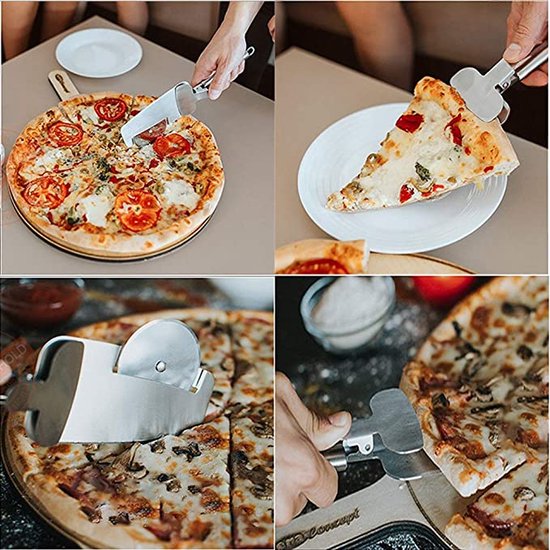 4 in 1 Pizzasnijder – Pizzames – deegsnijder - Pizzaroller ...
