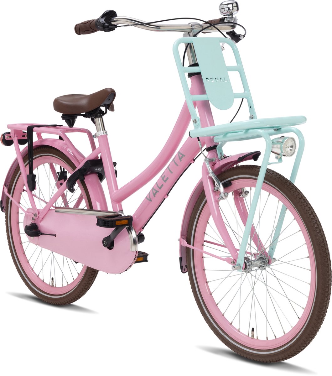 Valetta Cargo N3 - Transportfiets - Meisjesfiets - 22 inch - Mint Roze ...