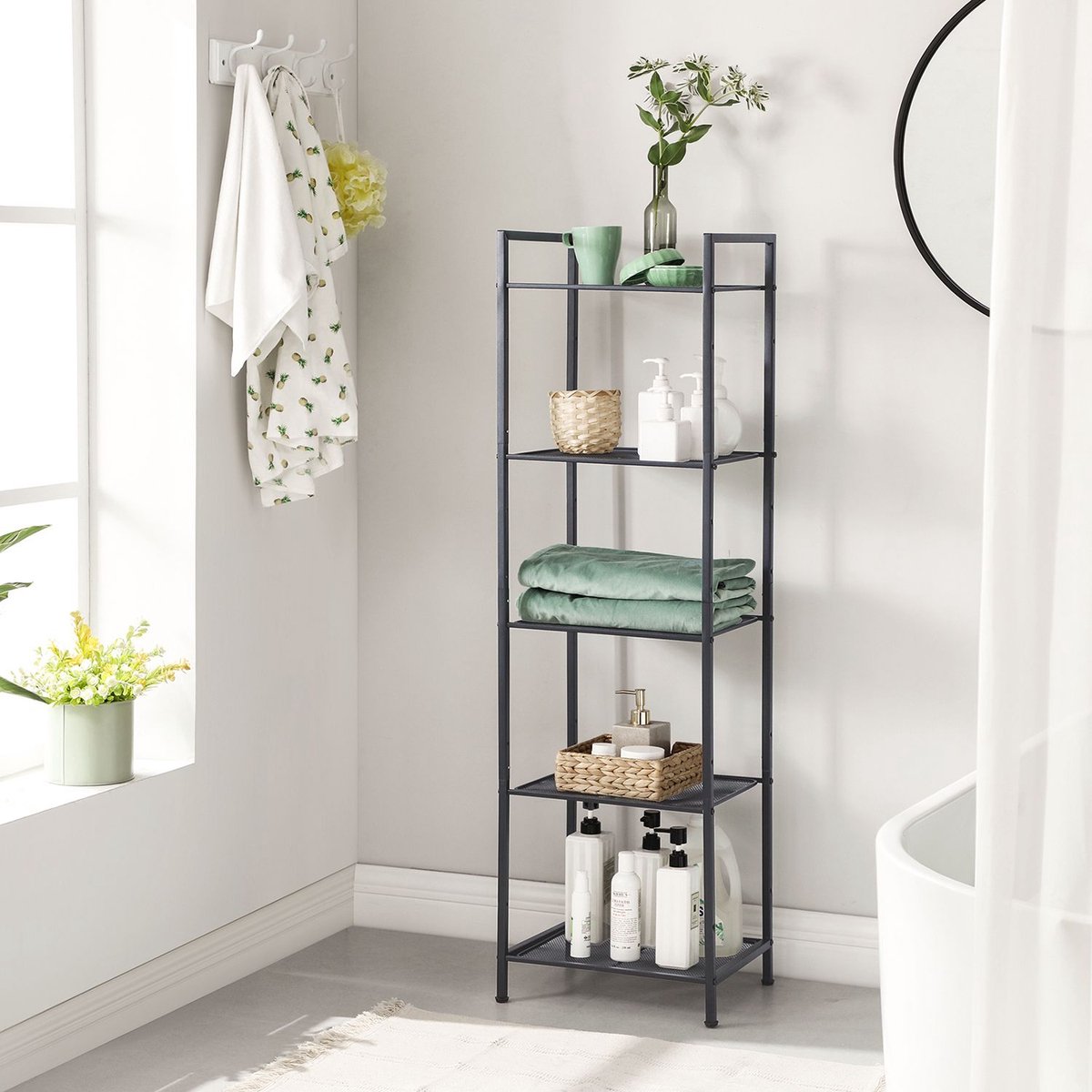 Staand rek - Badkamer rek - Badkamerkast - Badkamer meubel - Woonkamer ...