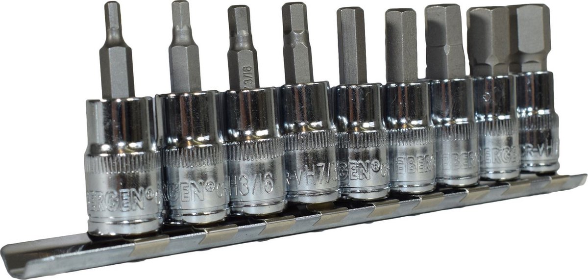 Inbus doppenset 3/8" SAE engelse maatvoering 9-delig | bol.com