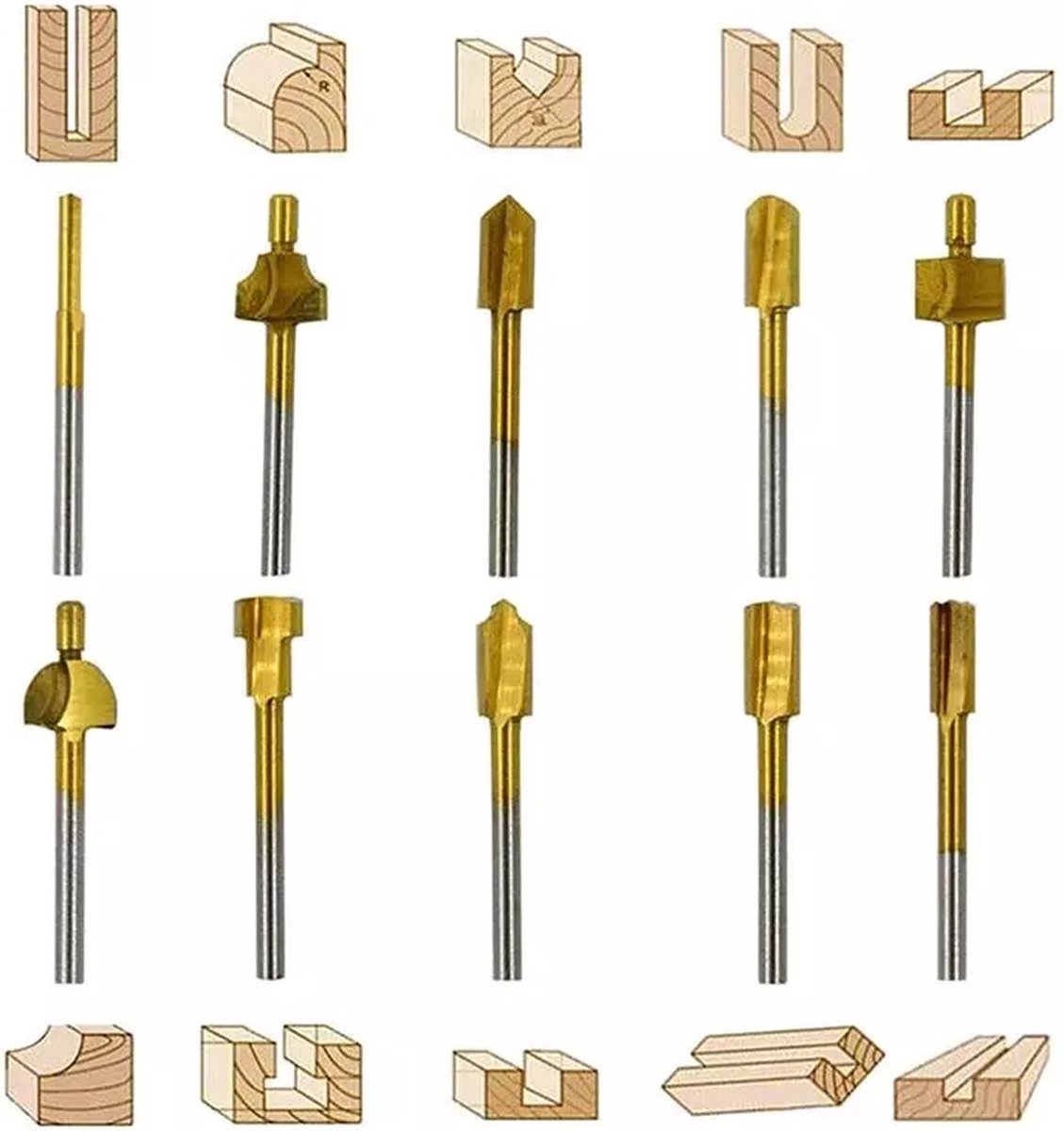 Frezensets – Freesset 10 delig - Set van 10 frezen – Mini frezenset ...