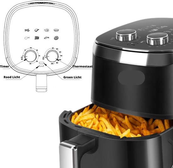 Meridianus Airfryer Oven - Heteluchtoven - Friteuse - 3.6 Liter | bol.com