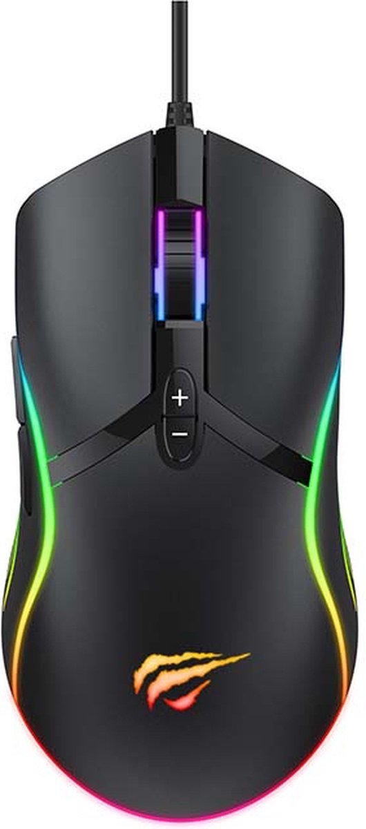 Havit Game Muis met Draad - RGB - 6400 DPI - 1.5 Meter | bol