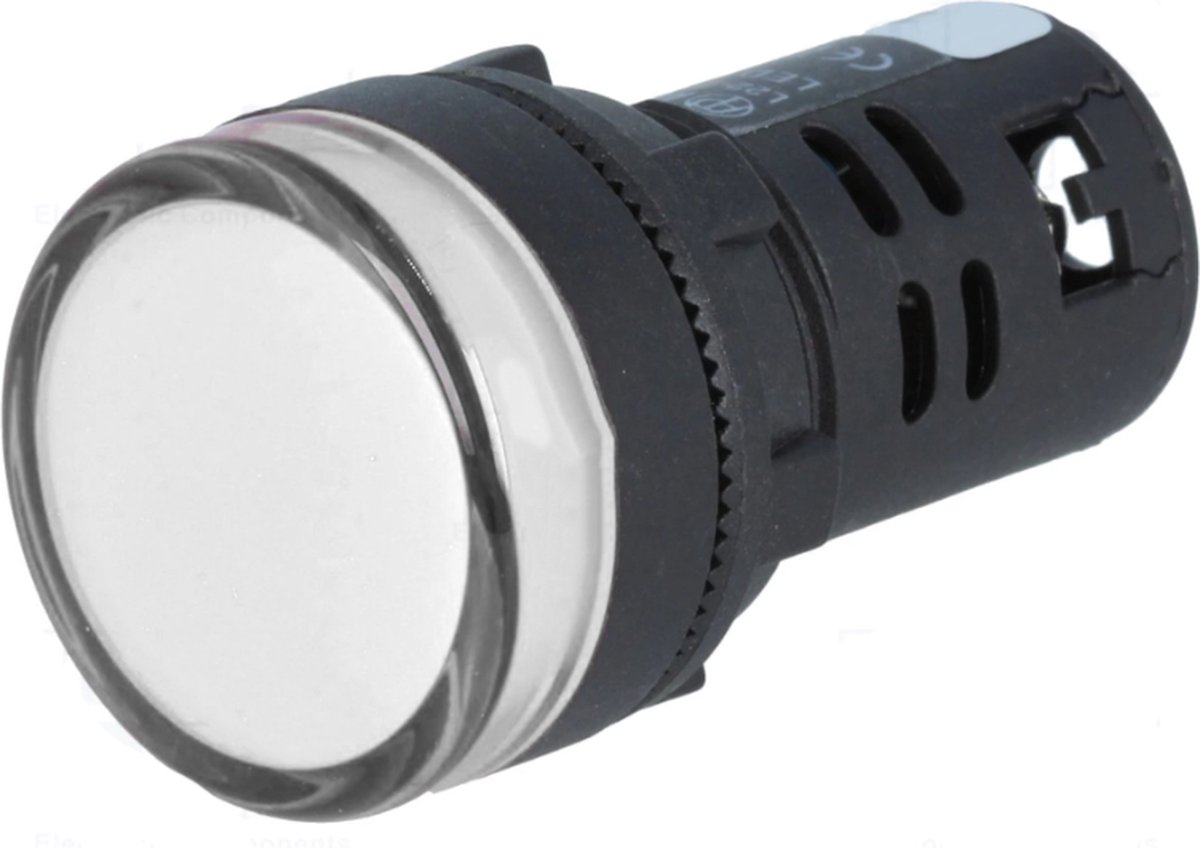 Controlelampje - LED indicator - 230V - 22mm - Wit | bol