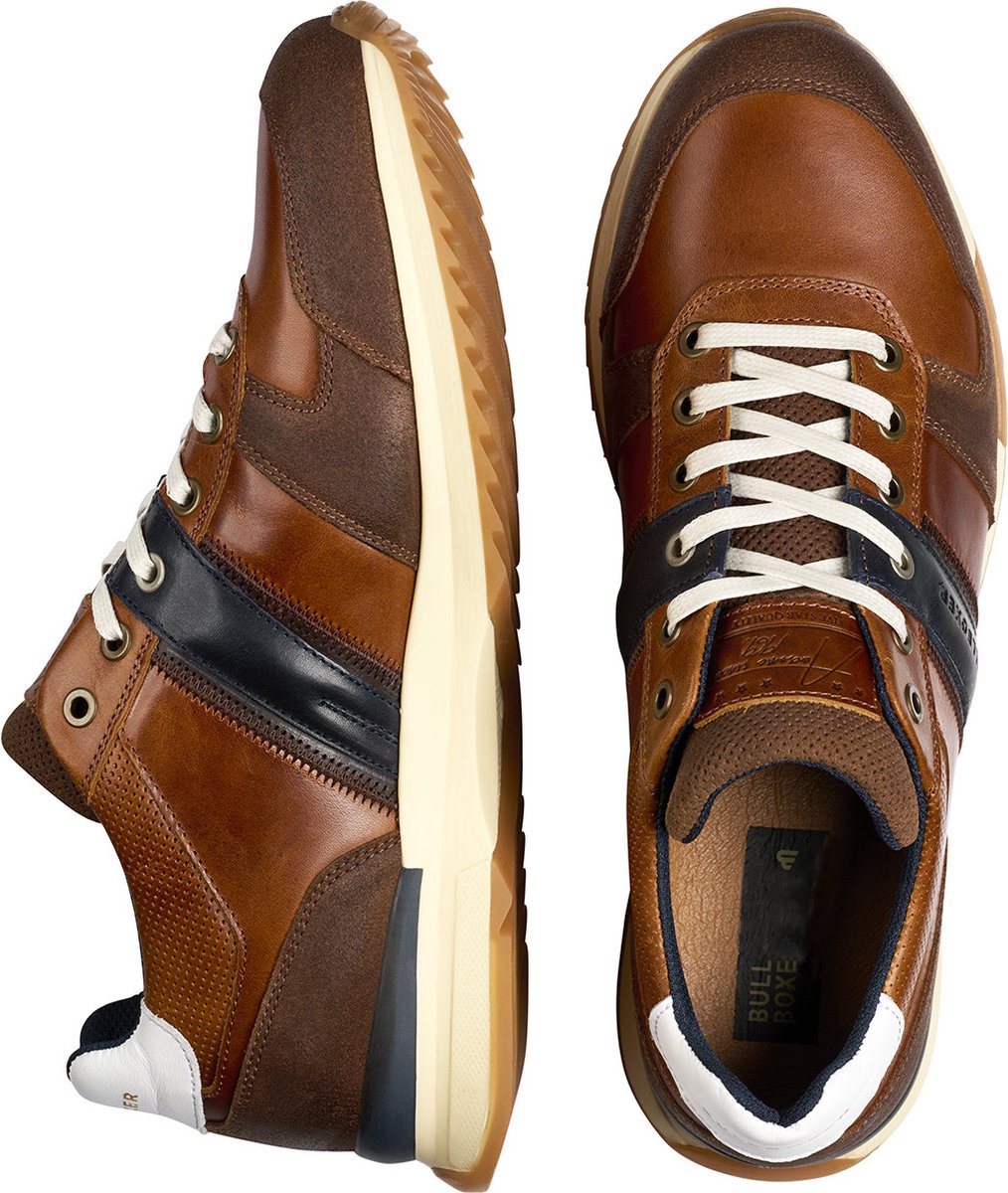 Bullboxer - Lace-Up - Male - Tan - Cognac - 43 - Veterschoenen | bol.com