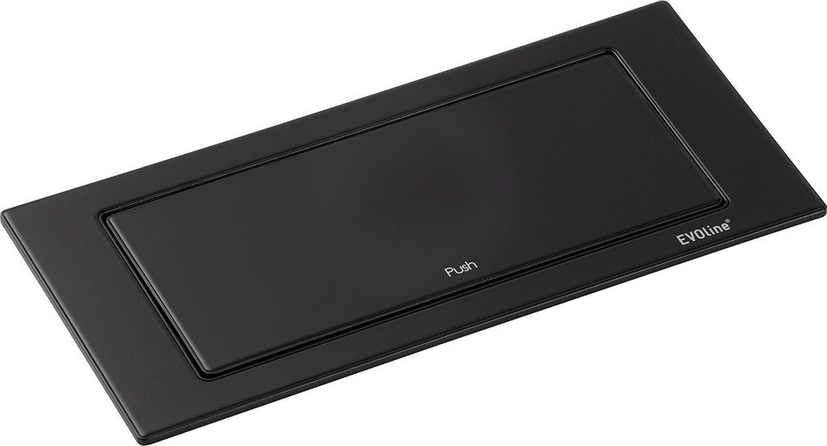 Evoline backflip mat zwart 2x stopcontact en USB-A lader | bol.com