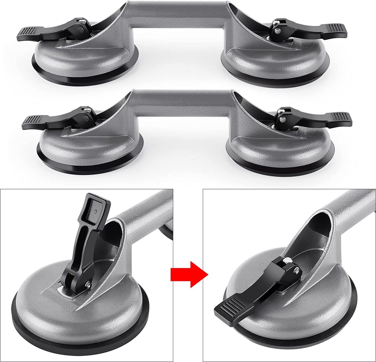 Forever Speed 2 x zuiglifters aluminium zuignap tegels suction lifters ...